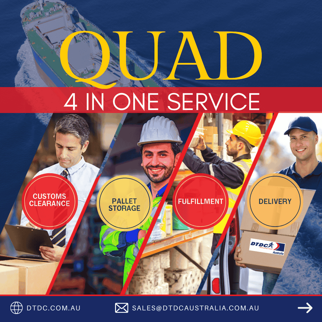 Quad: Customs Clearance, Pallet Storage, Fulfillment & Delivery