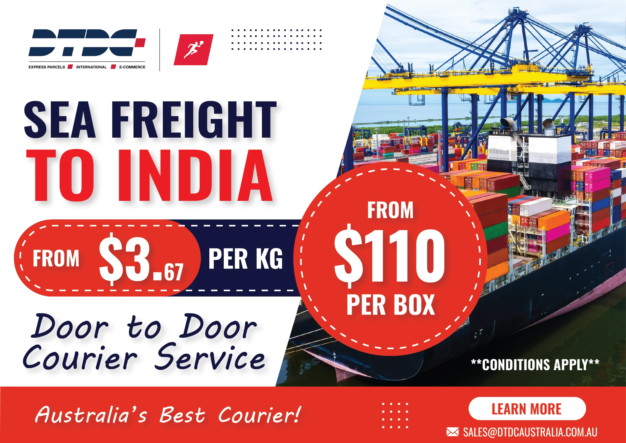 Sea Freight To India | Door To Door Service